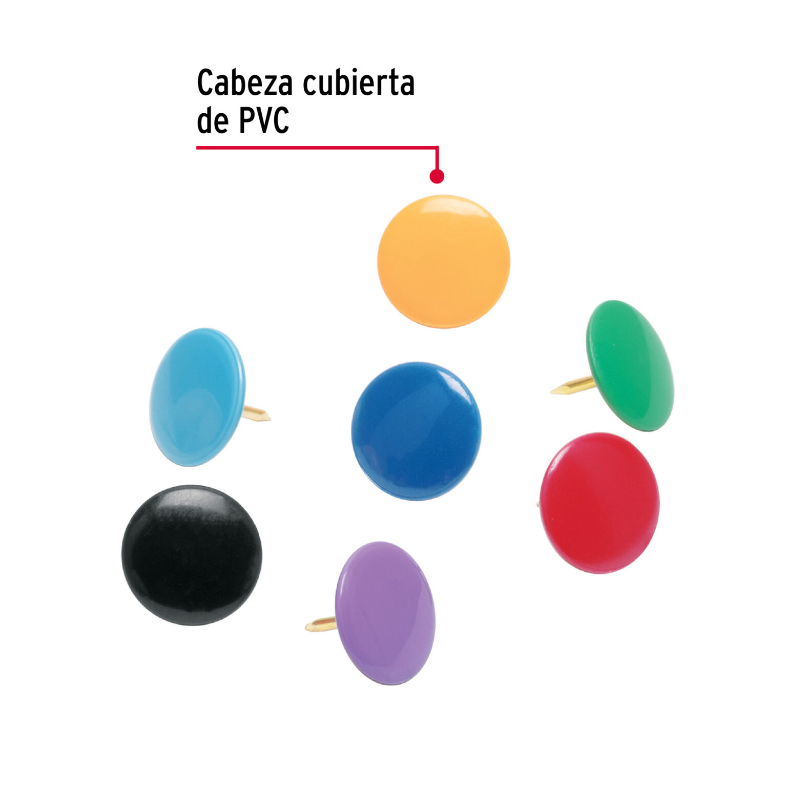 Paquete de Chinches 100 piezas de colores - Rantec Electronics