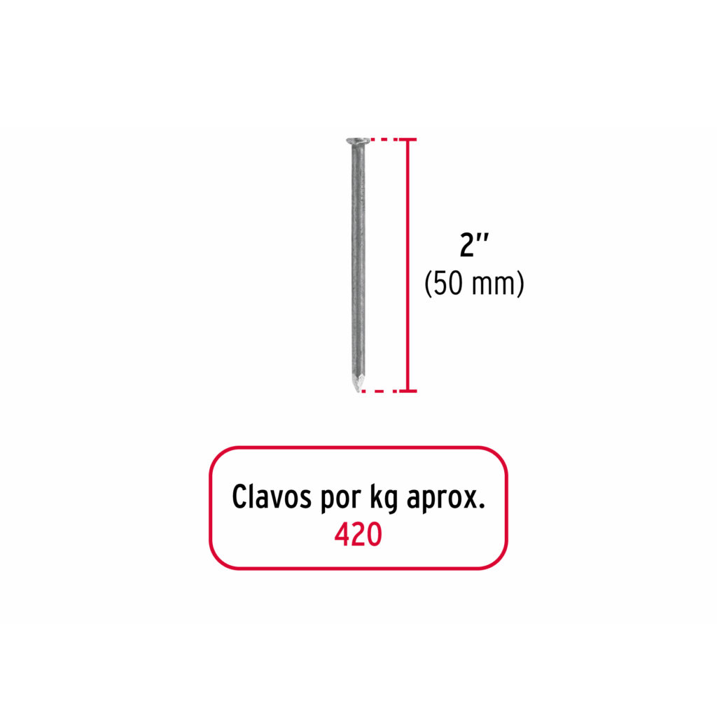 Clavos para Madera 2" bolsa de 1kg - Rantec Electronics