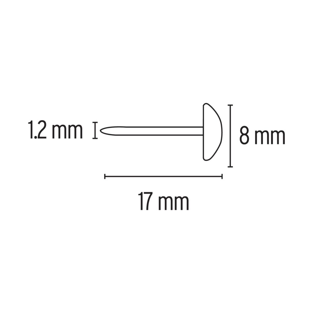 Clavillo niquelado 17mm caja con 500 piezas - Rantec Electronics