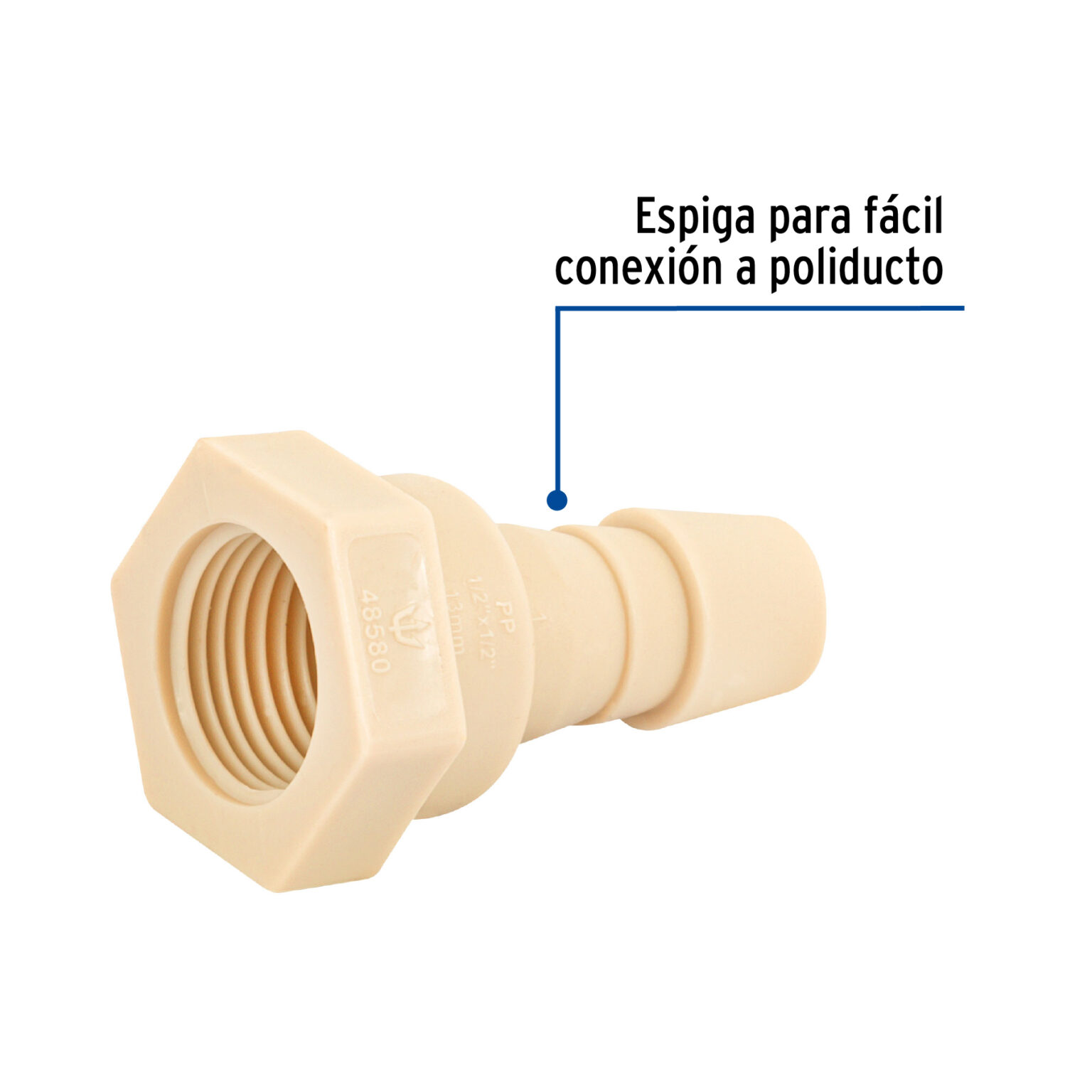 Adaptador insercion rosca interior 1/2" x 1/2" manguera - Rantec ...