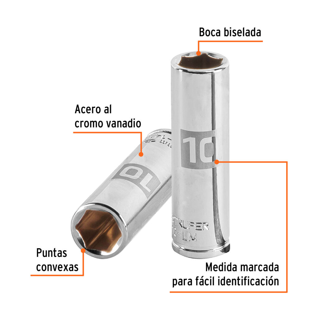 Dado Largo 10mm Cuadro 1/4" - Rantec Electronics