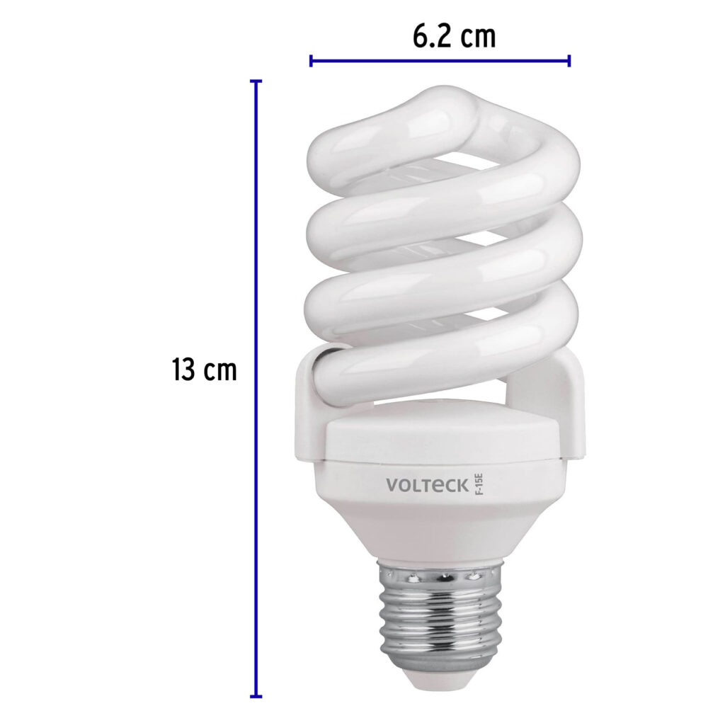 Foco Lampara Espiral 15W Luz de Dia Diametro T4 - Rantec Electronics