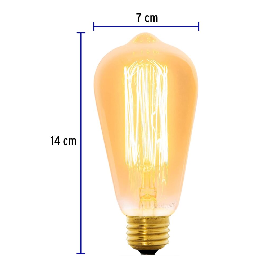 Foco Lampara incandescente vintage 40W Edison - Rantec Electronics