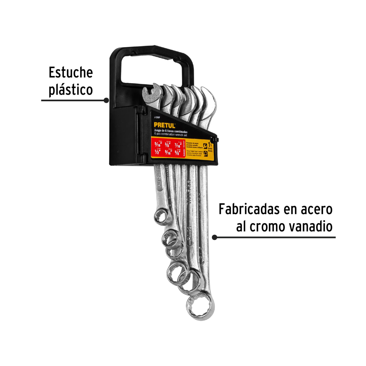 Juego de 6 llaves combinadas Standar - Rantec Electronics