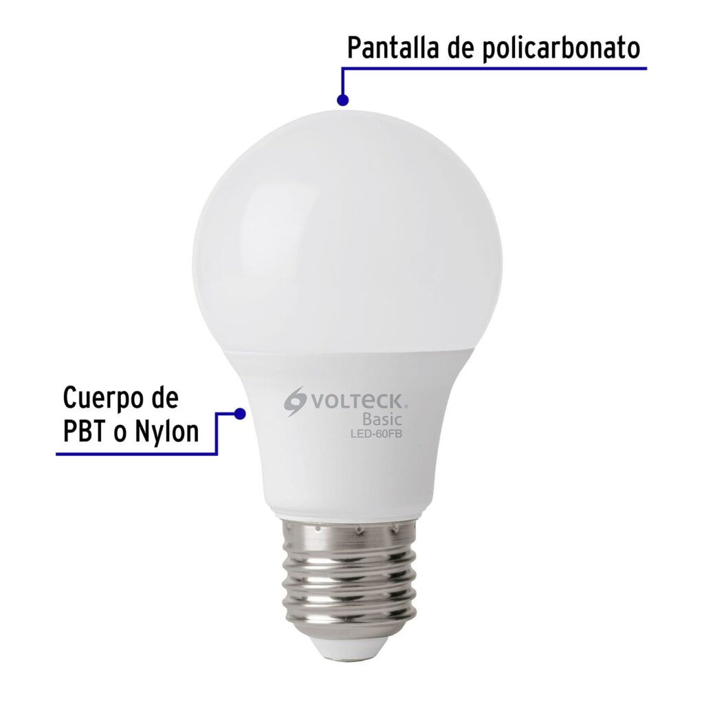 Foco Lampara LED 8W luz de dia Volteck Basic - Rantec Electronics