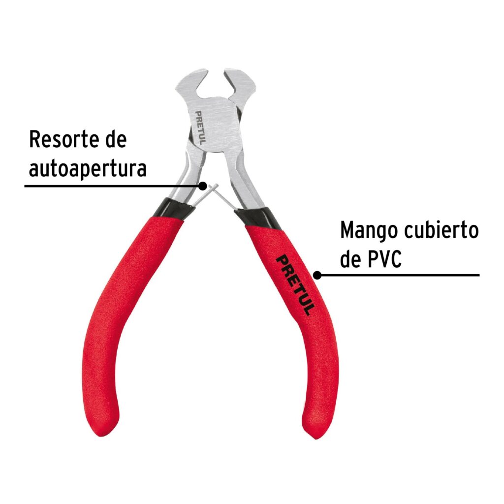 Pinza miniatura tipo tenaza 4" Pretul - Rantec Electronics