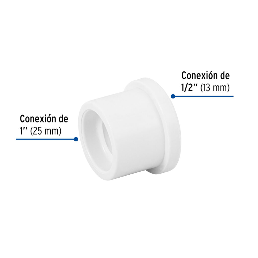 Reduccion bushing de PVC Hidraulico 1" x 1/2" - Rantec Electronics