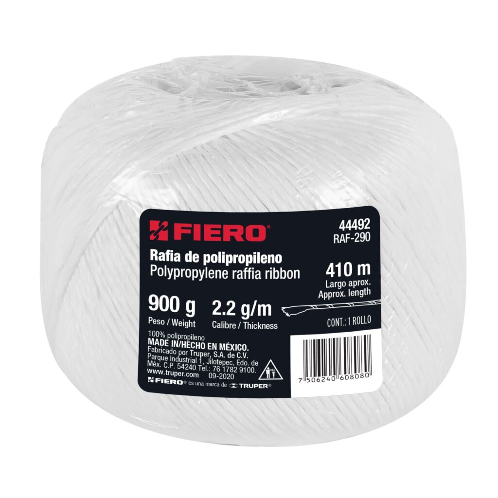 Rafia Blanca 900g Aprox 410m calibre 2.2 g/m - Rantec Electronics