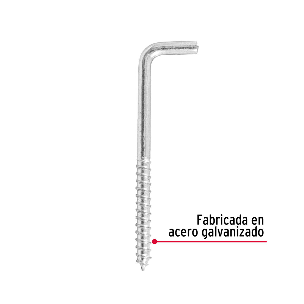 Alcayata roscada 22 X 100mm bolsa con 144 piezas - Rantec Electronics