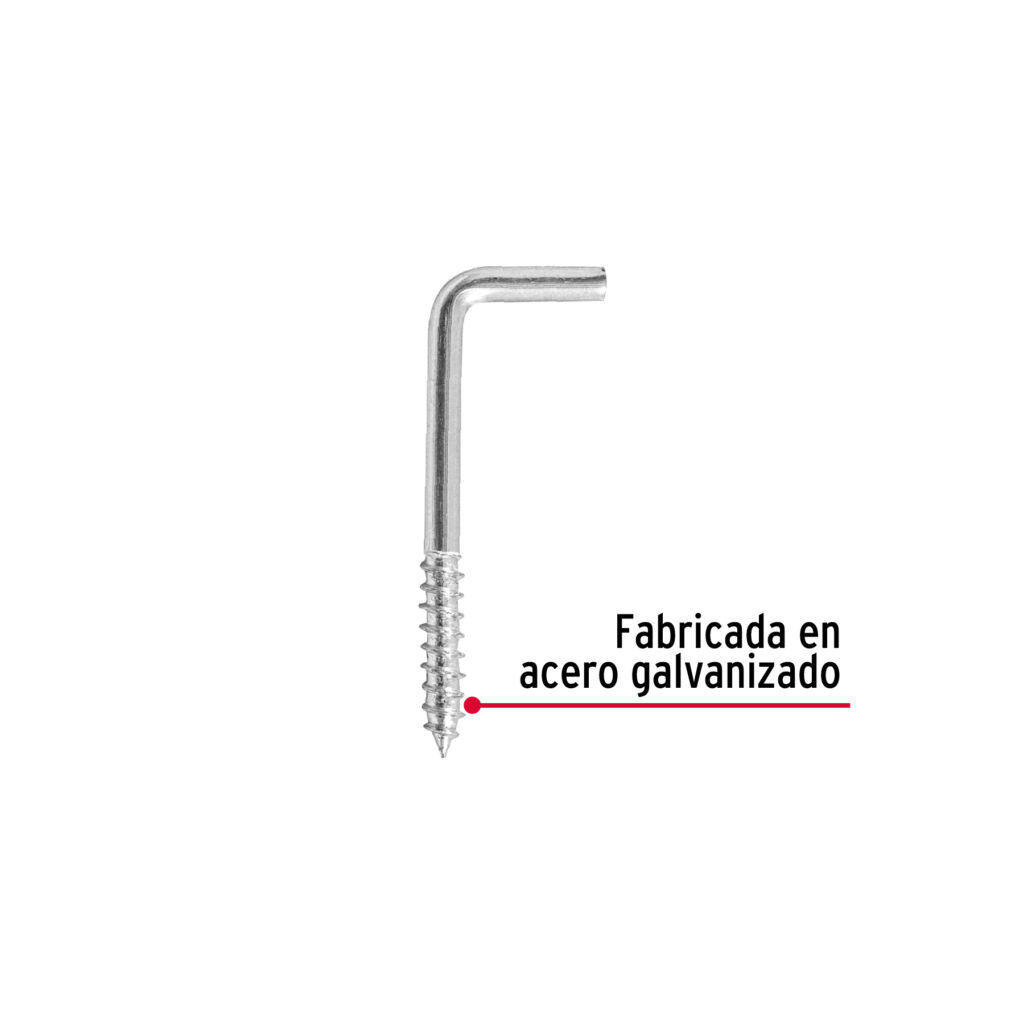 Alcayata roscada 18x50 bolsa con 144 piezas - Rantec Electronics