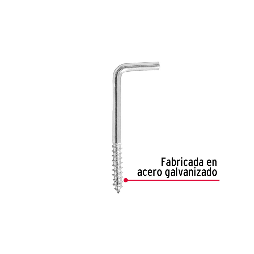 Alcayata roscada 19 X 60mm bolsa con 144 piezas - Rantec Electronics