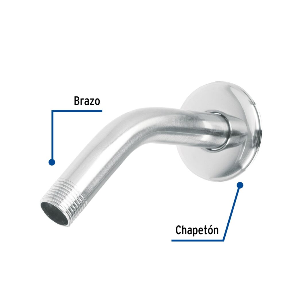 Brazo y chapeton para regaderas acero inoxidable - Rantec Electronics