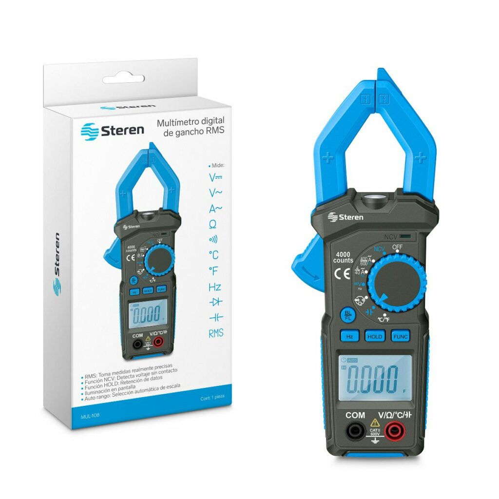 Multímetro de gancho true RMS auto rango - Rantec Electronics