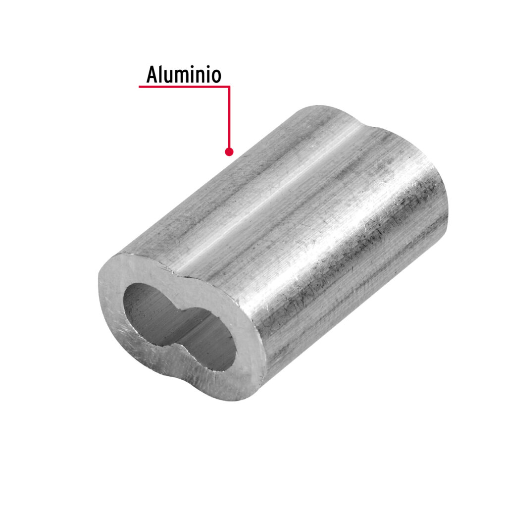 50 Casquillo de aluminio 3/16" para Cable de Acero - Rantec Electronics
