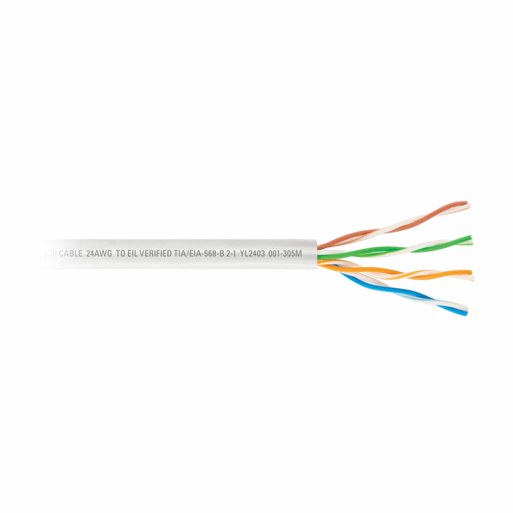 Metro de cable UTP CAT 5E Blanco Calibre 24 - Rantec Electronics